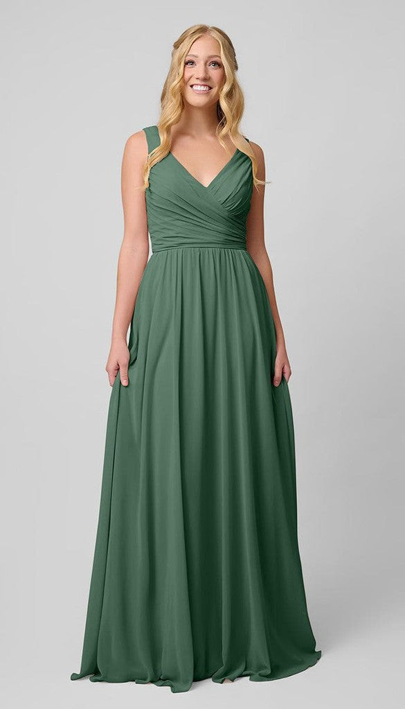 Brittany Platinum Chiffon Bridesmaid Dress | Kennedy Blue - Kennedy Blue
