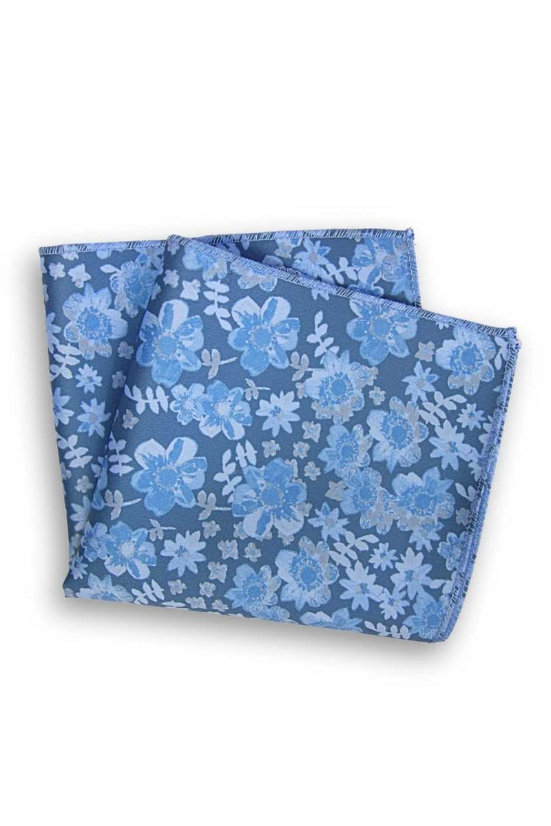 Floral Pocket Square | Kennedy Blue