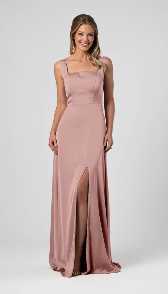 Kennedy Blue | Asher Satin Bridesmaid Dress - Kennedy Blue