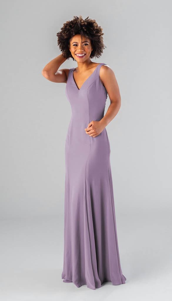 Jessa Fitted Chiffon Bridesmaid Dress | Kennedy Blue