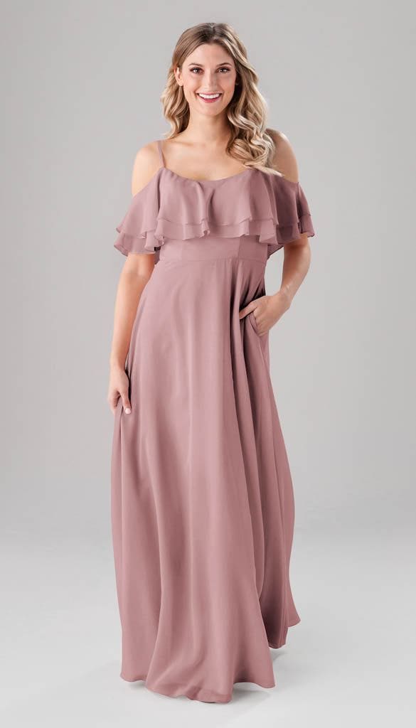 Logan Chiffon Bridesmaids Dress | Kennedy Blue - Kennedy Blue