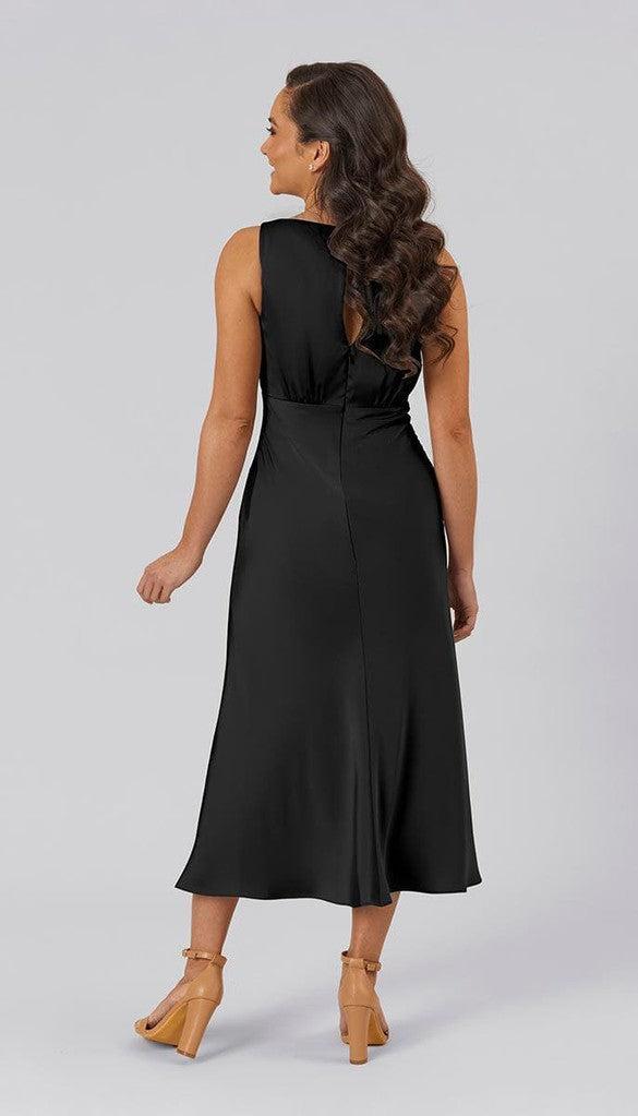 Wendy Short Satin Bridesmaid Dress | Kennedy Blue