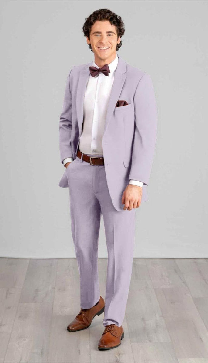 Trim Fit 2 Piece Mens Suit Lavender | Kennedy Blue