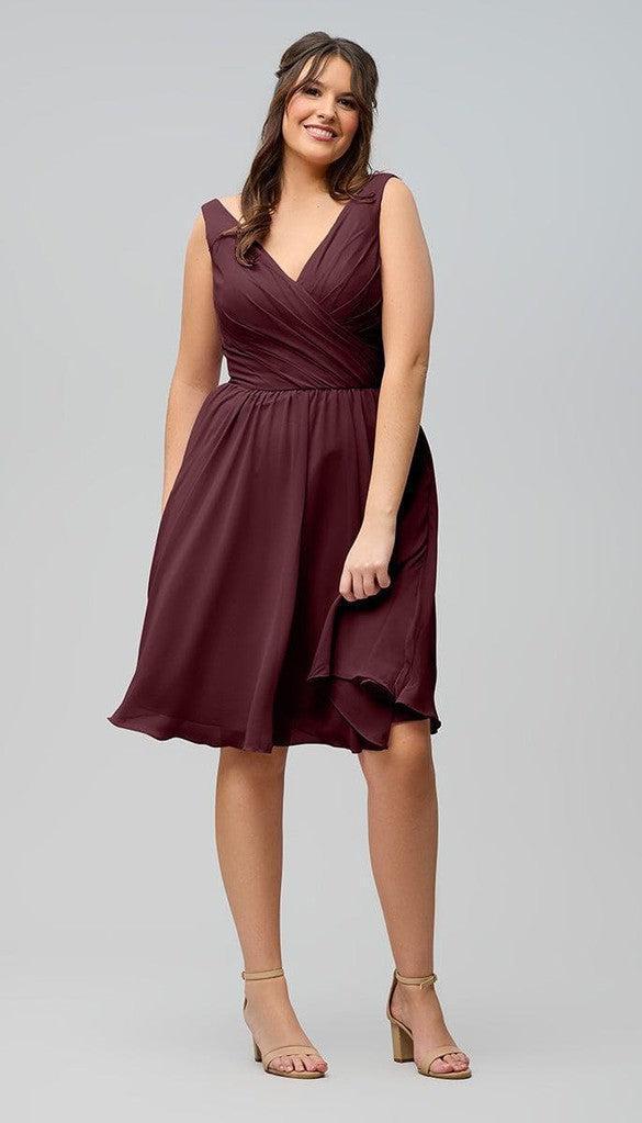 Faith Short Ready To Ship Bridesmaids Dress | Kennedy Blue - 6 / Maroon ...