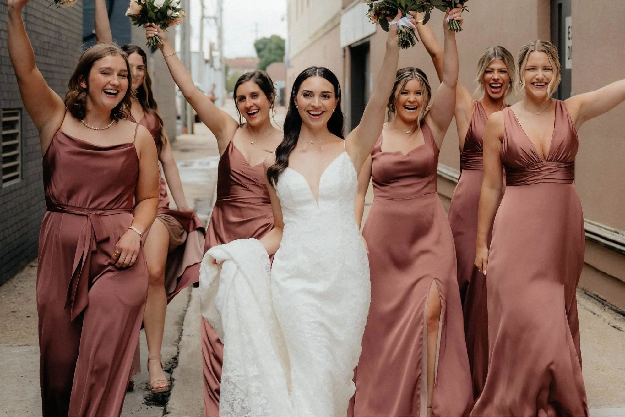 Milly Luxe Satin Bridesmaids Dress | Kennedy Blue