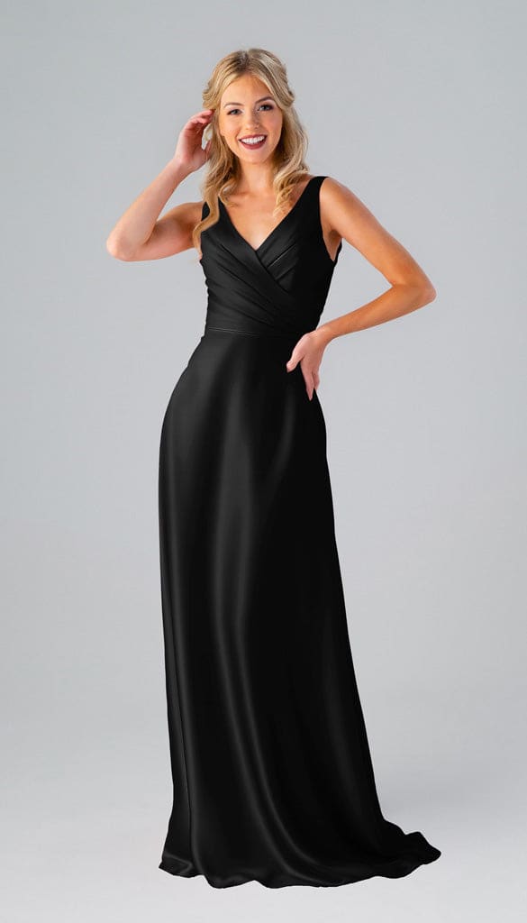 Kristen Luxe Satin Bridesmaids Dress | Kennedy Blue