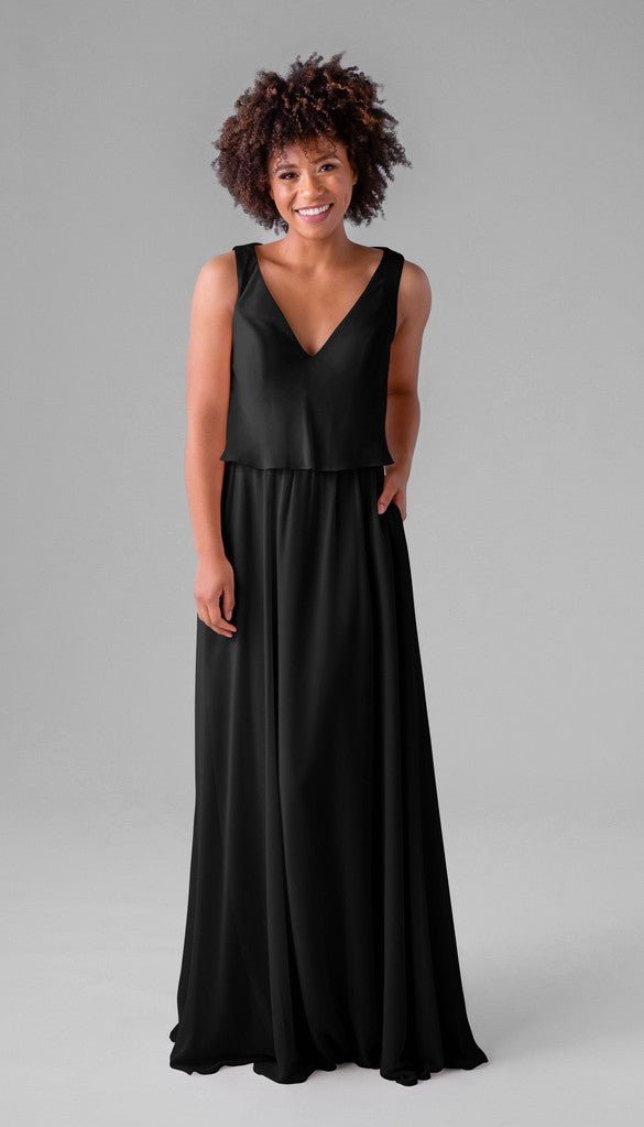 Sale Ready-to-Ship Chiffon Bridesmaid Dress | Kennedy Blue