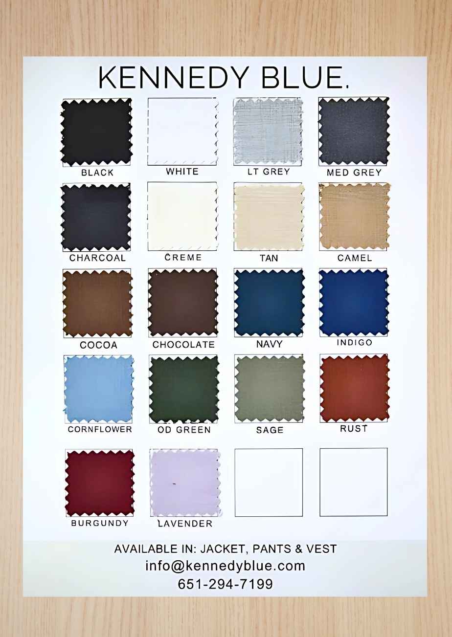 Mens Suit Swatch Page | Kennedy Blue - Kennedy Blue