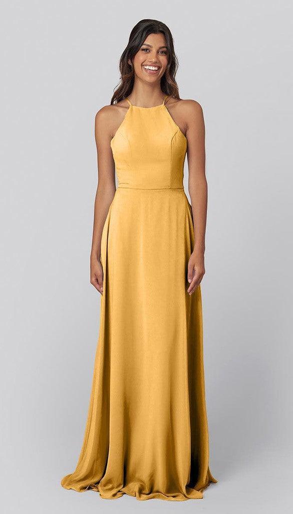 Nina High Neck Bridesmaid Dress | Kennedy Blue - Kennedy Blue